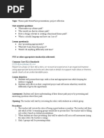 Lesson Plan Memo | PDF | Memorandum | Teachers
