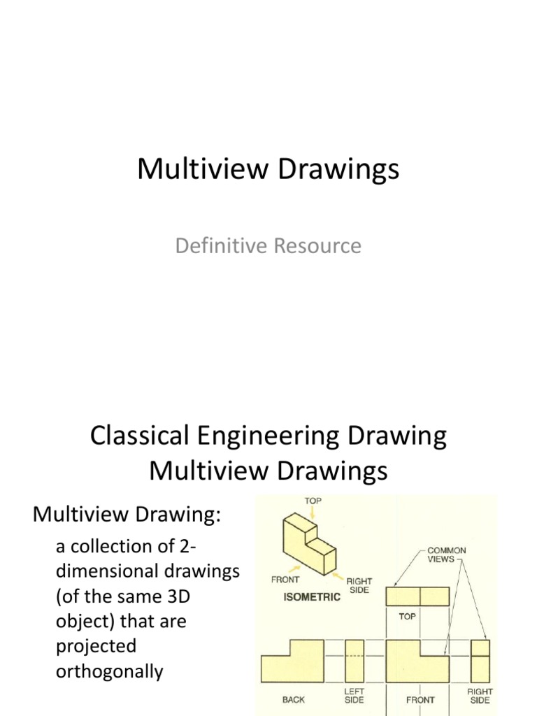 A Definitive Resource For Multiview Drawings | PDF | Dimension ...