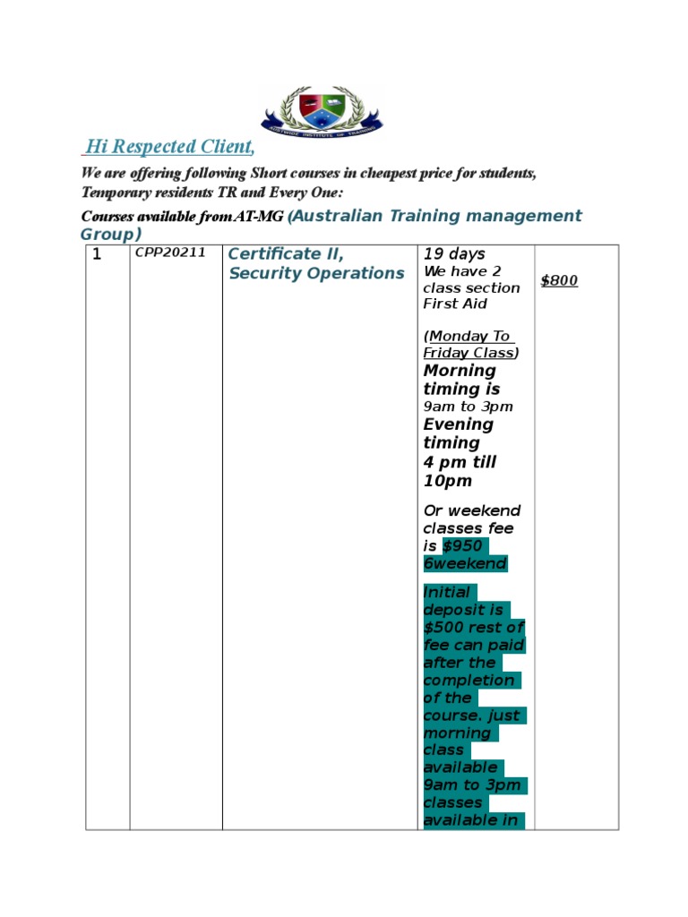 Cert IV Training and Assessment | PDF