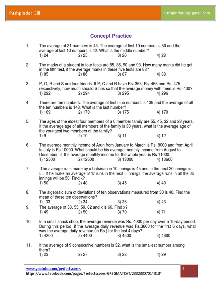 Concept Practice: Pushpinder Gill | PDF | Alloy | Teaching Mathematics