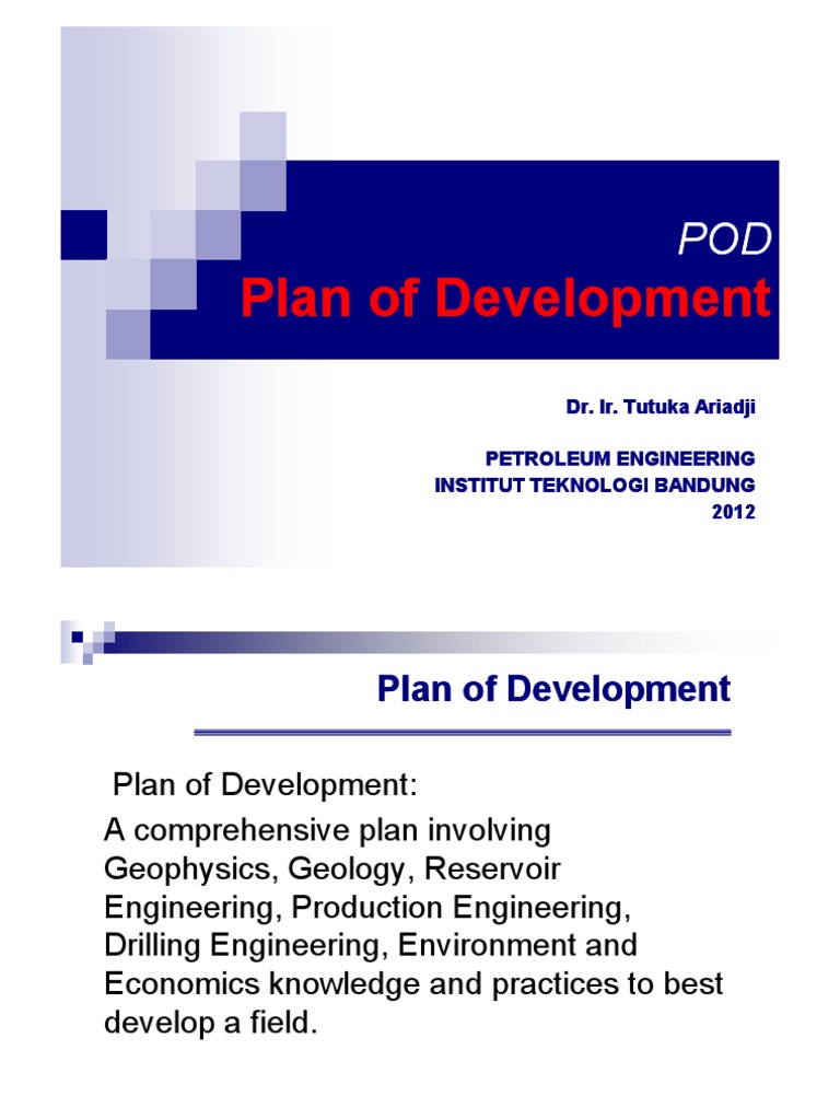 01 Plan of Development | PDF | Petroleum Reservoir | Geology