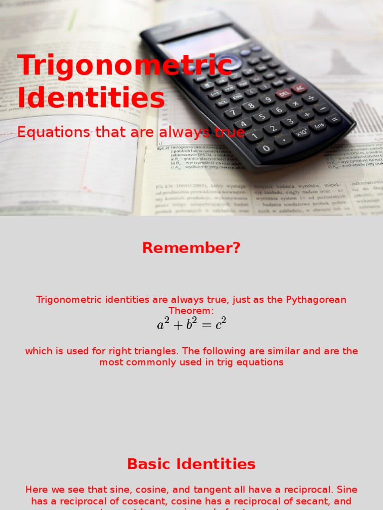 Trigonometric Identities | PDF