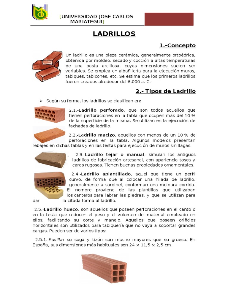 Ladrillos: 1.-Concepto