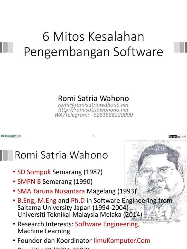 6 Mitos Kesalahan Pengembangan Software: Romi Satria Wahono | PDF | Computing | Systems Engineering