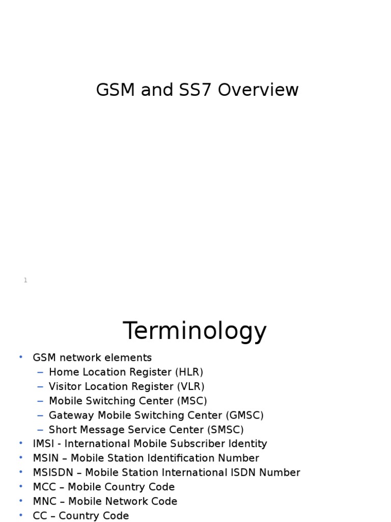 GSM and SS7 Overview | Download Free PDF | Short Message Service ...