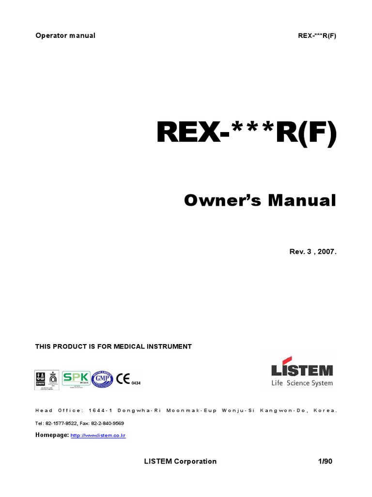 REX R - F Operato | PDF | Radiation Protection | Radiation