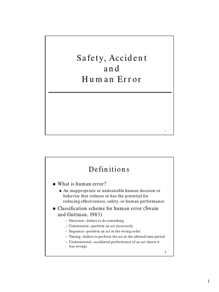 Safety Human Error PDF | PDF | Cognition | Cognitive Science