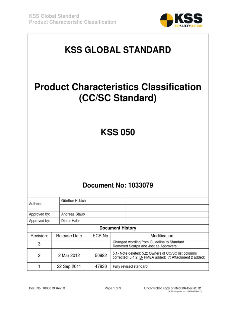 Product Characteristics Classification | PDF | Verification And ...