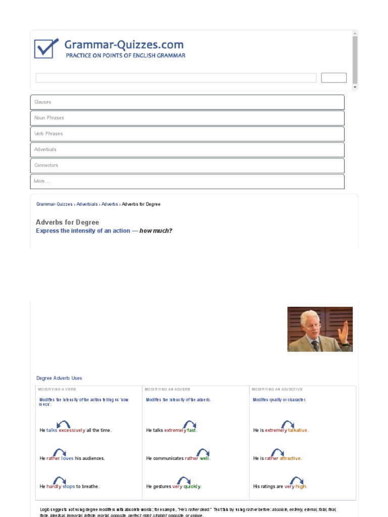 Degrees of Intensity with Adverbs | PDF | Adverb | Internship