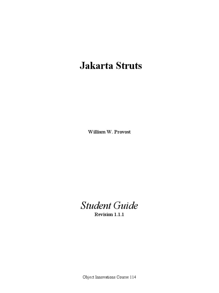 Weboi - Student Guide Struts | PDF | Java Server Pages | Java (Programming Language)