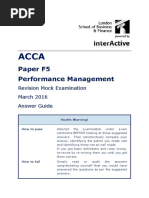 Acca PM Cheat Sheet | PDF | Performance Indicator | Return On Investment