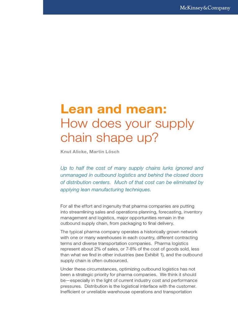 Lean and Mean-How Does Your Supply Chain Shape Up | PDF | Warehouse ...