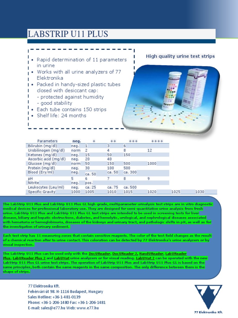 LabStrip U11 Plus Urine Test Strips | PDF