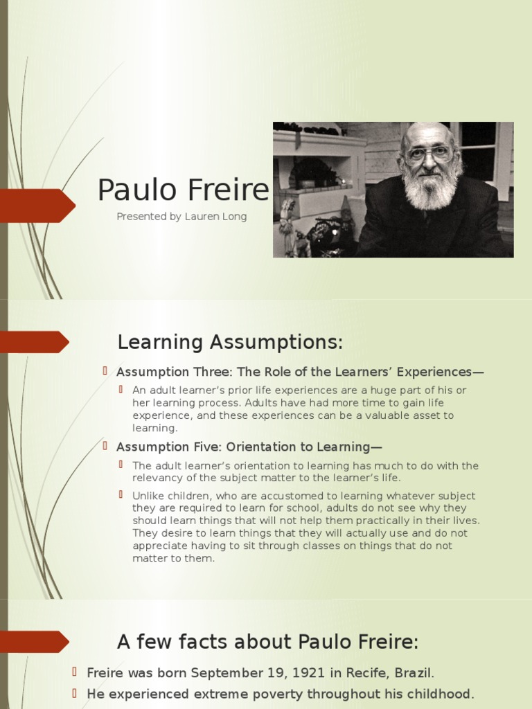 Paulo Freire | PDF | Cognition | Teaching And Learning