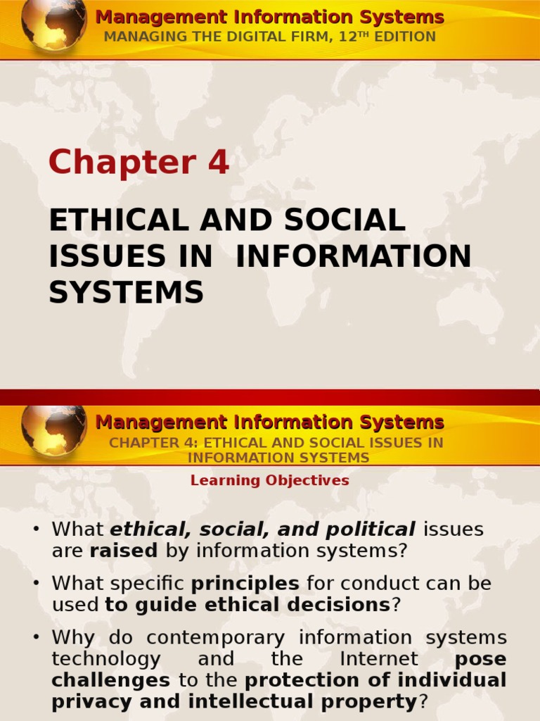Ethical and Social Issues in Information Systems: Managing The Digital ...