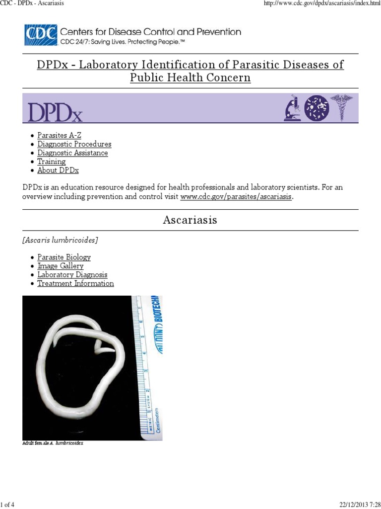 CDC - DPDX - Ascariasis PDF | PDF | Immunology | Microbiology