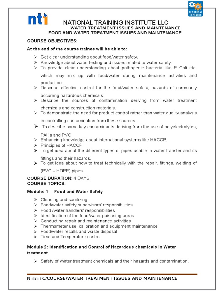 Water Treatment Worksheets | PDF | Water Purification | Water Treatment