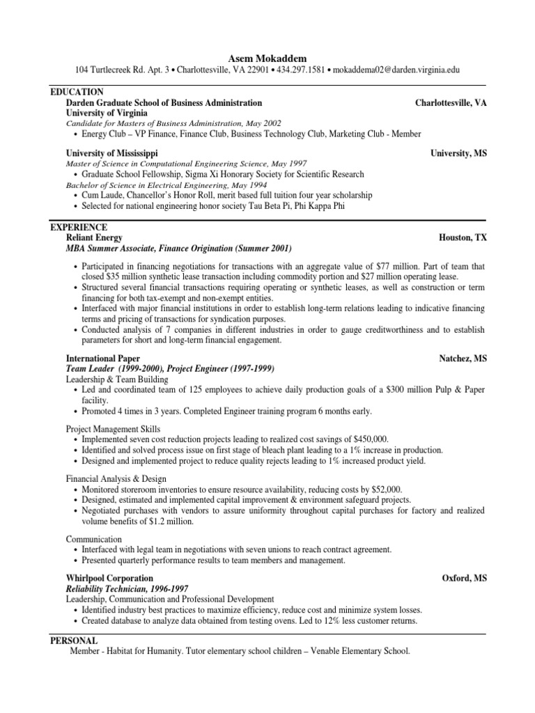 darden-resume-master-of-business-administration-master-of-science
