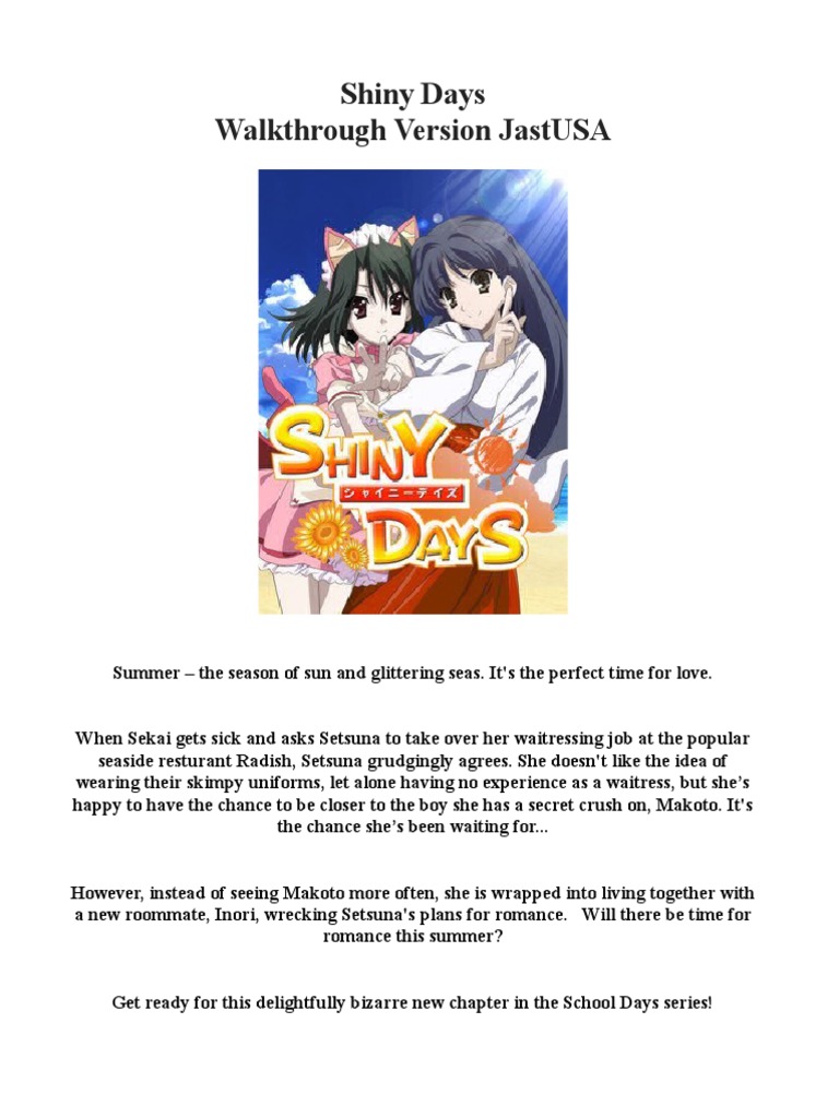 Shiny Days Walkthrough JastUSA | PDF | Leisure