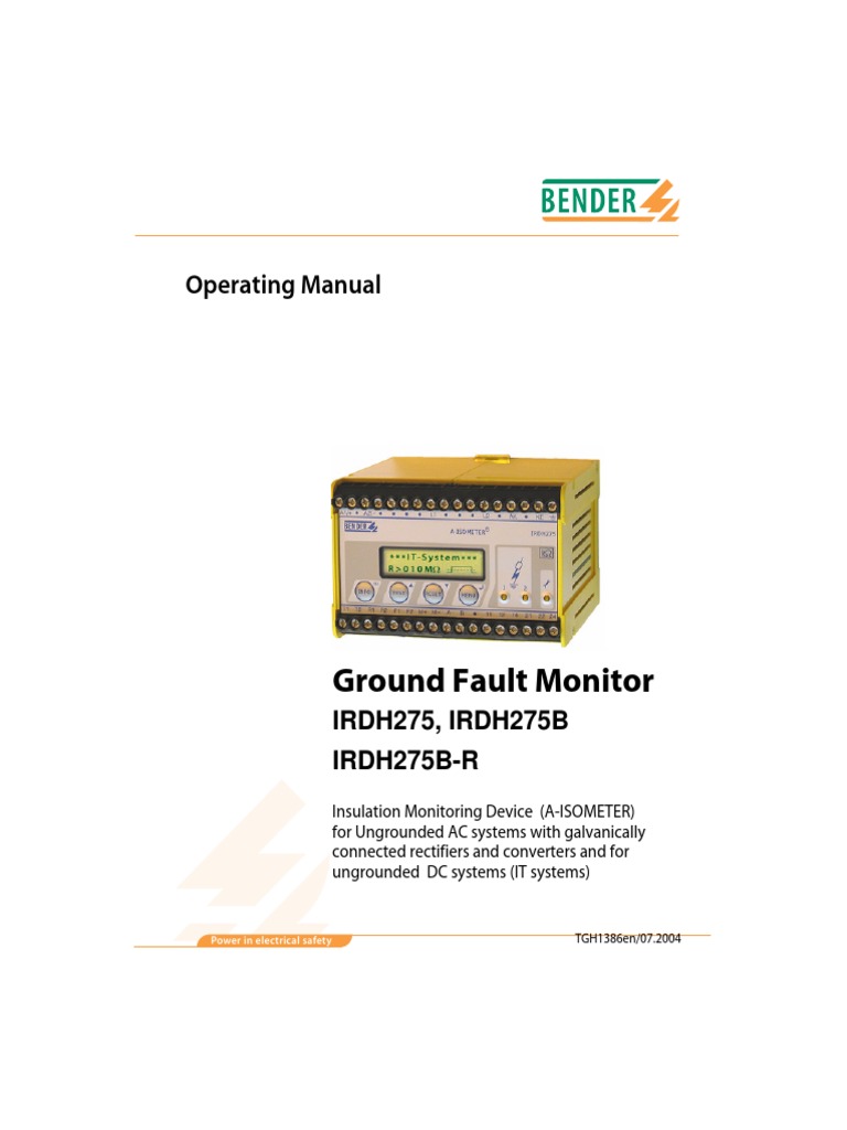 Bender IRDH275 Manual - 07-04 | PDF | Rectifier | Direct Current