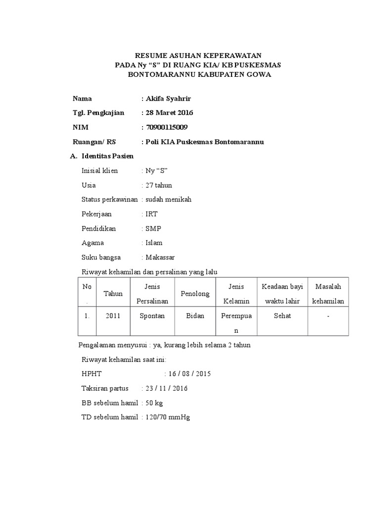 RESUME Keperawatan ANC | PDF