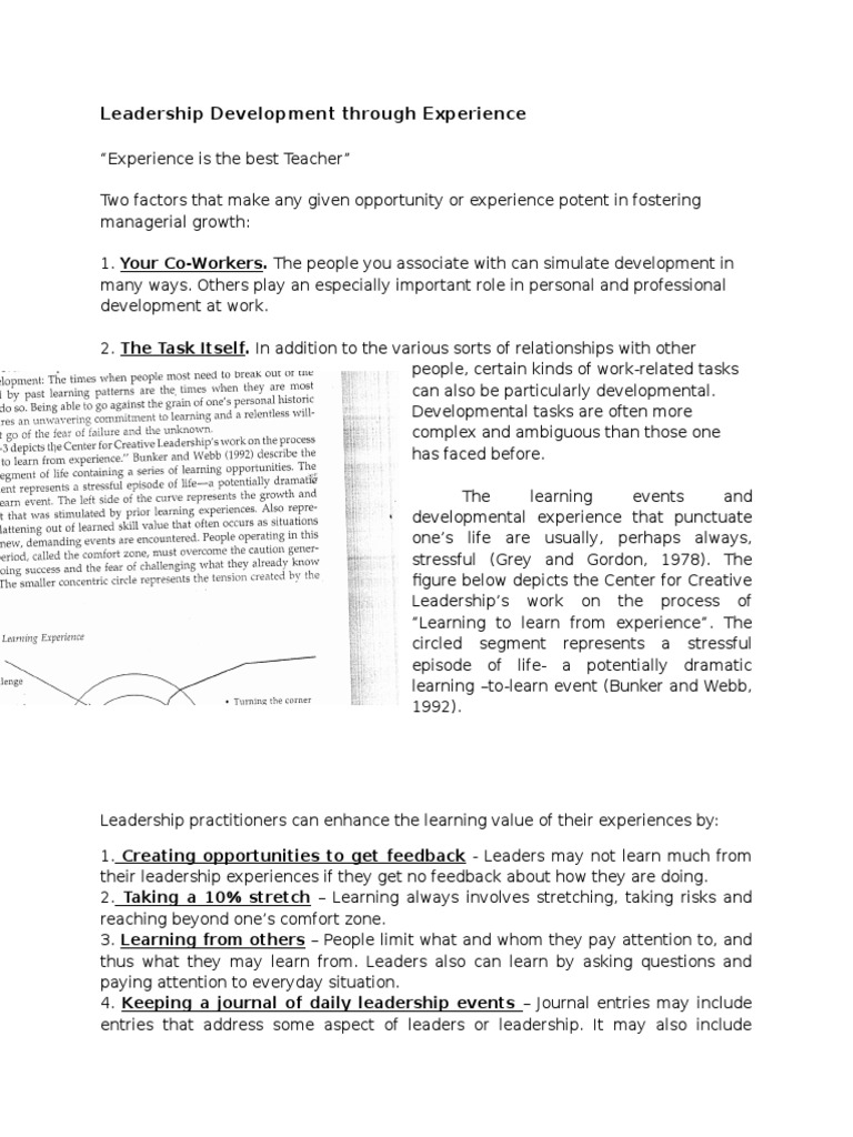 Enhancing Leadership through Experience | PDF | Self-Improvement