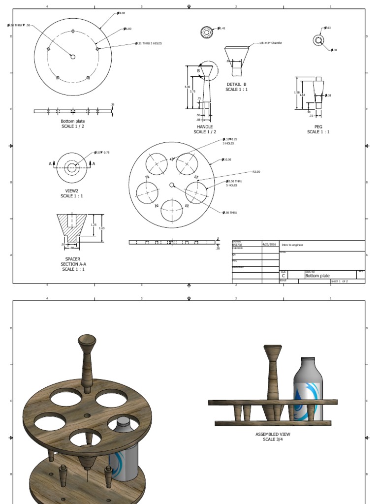 Beverage Holder Drawings | PDF | Teaching Methods & Materials | Computers