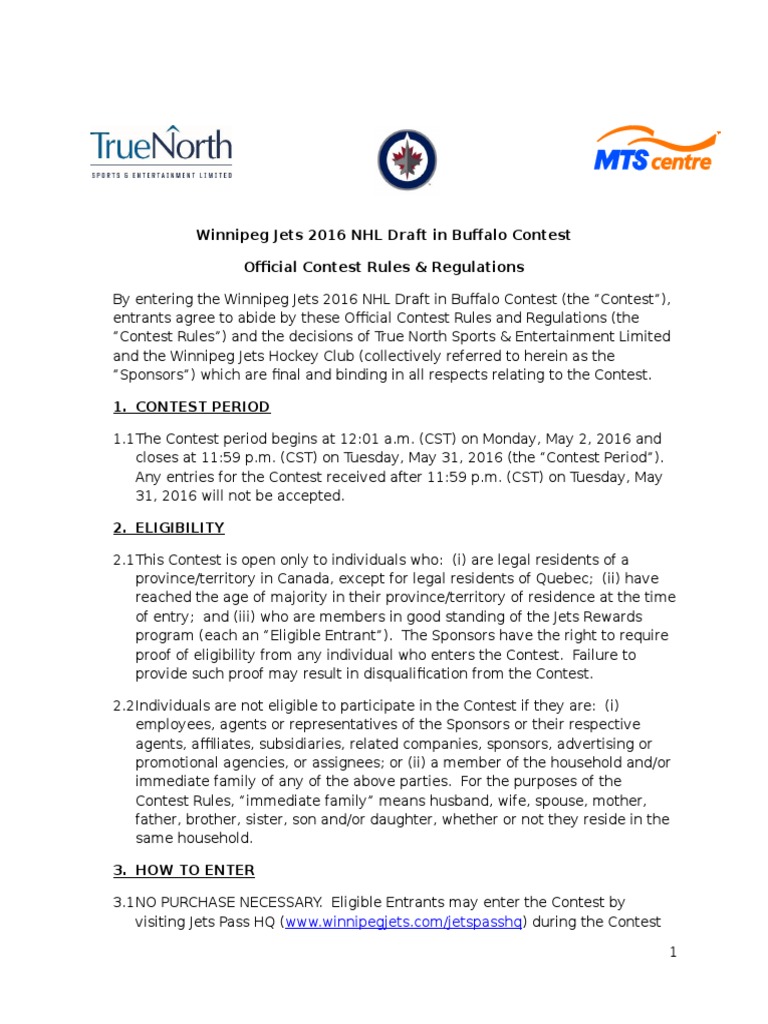 2016 NHL Draft - Rules and Regulations | PDF | National Hockey League ...