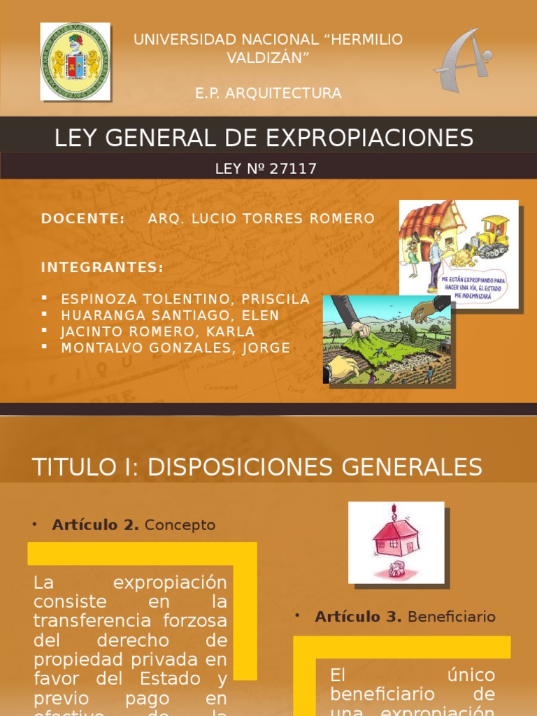 Ley General de Expropiaciones | Dominio eminente | Propiedad