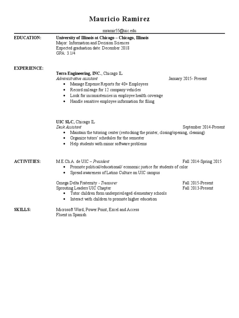 Mauricio Resume May 2016 | PDF | Career & Growth