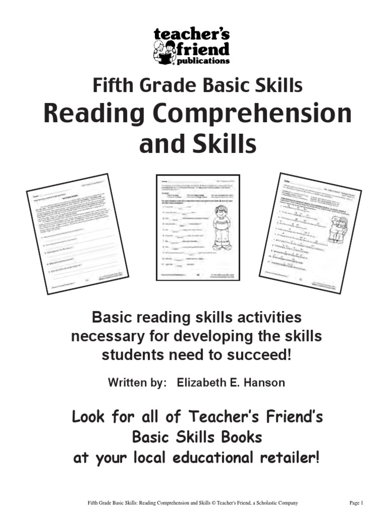 5th Grade Basic Skills Reading Comprehension and Skills PDF | PDF ...