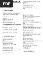 Arsenal Chant Lyrics Collection | PDF | Chelsea F.C. | Arsenal F.C.