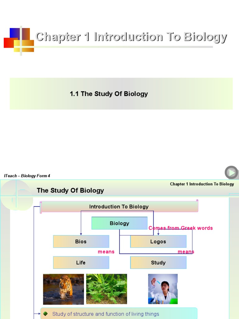 Chapter 1 Introduction To Biology | PDF