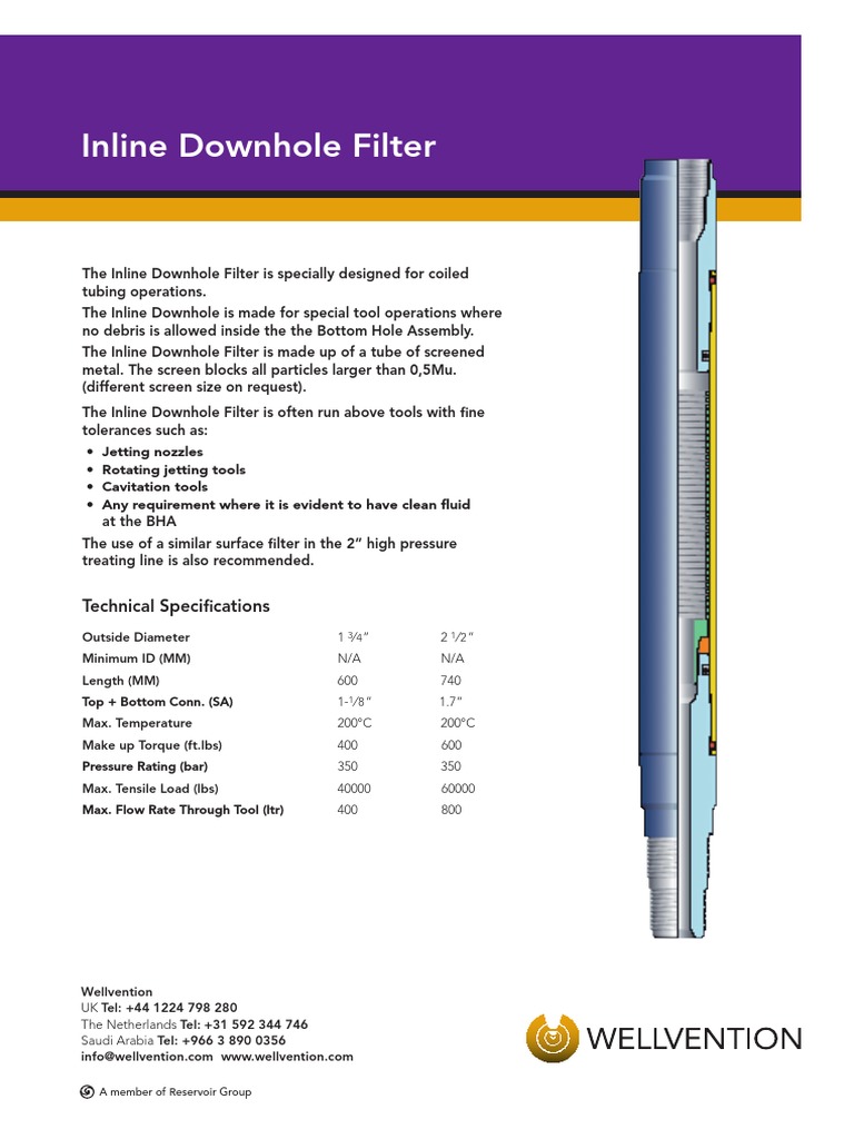 Inline Downhole Filter Guide | PDF