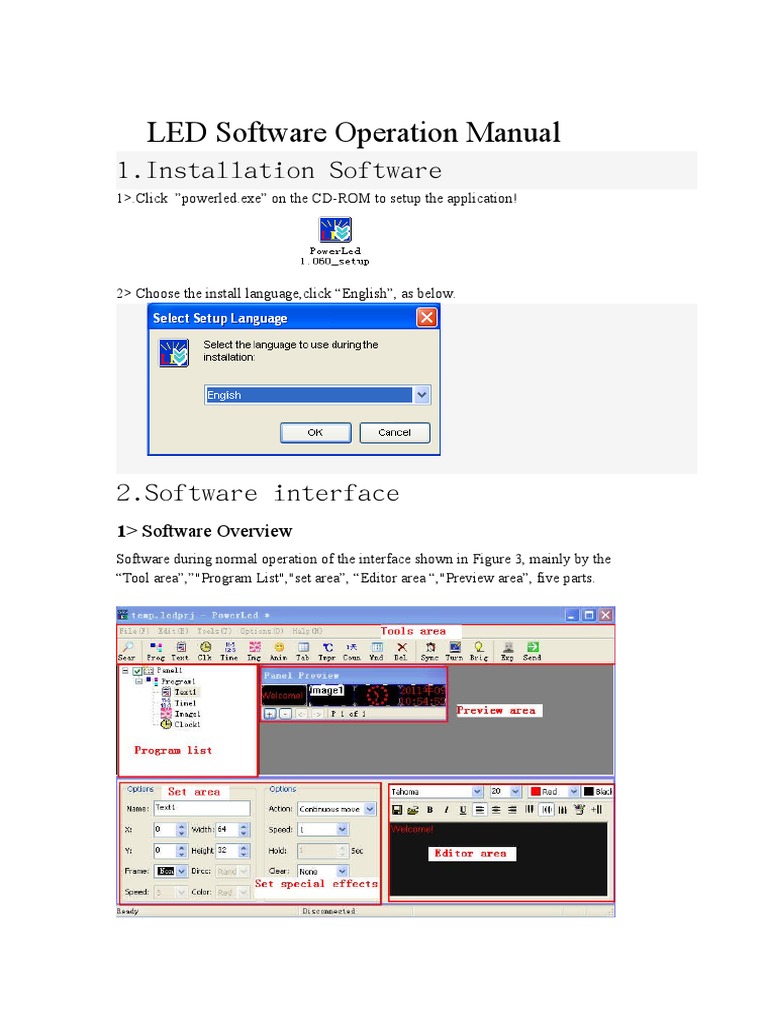 LED Player Software Operation Manual | PDF | Technology & Engineering