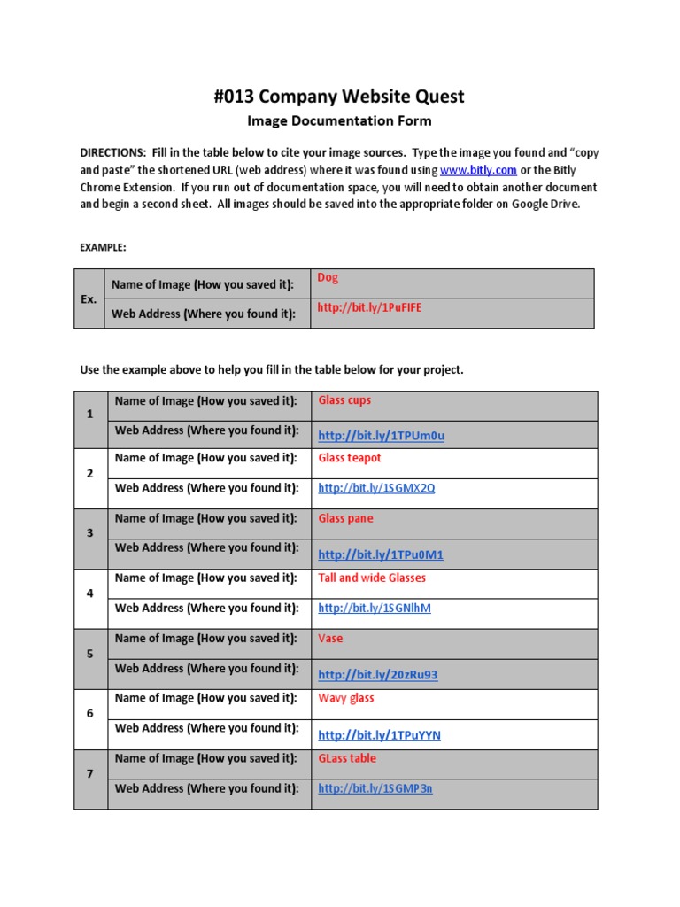 Image Documentation Form Guide | PDF | Web Technology | Web Development