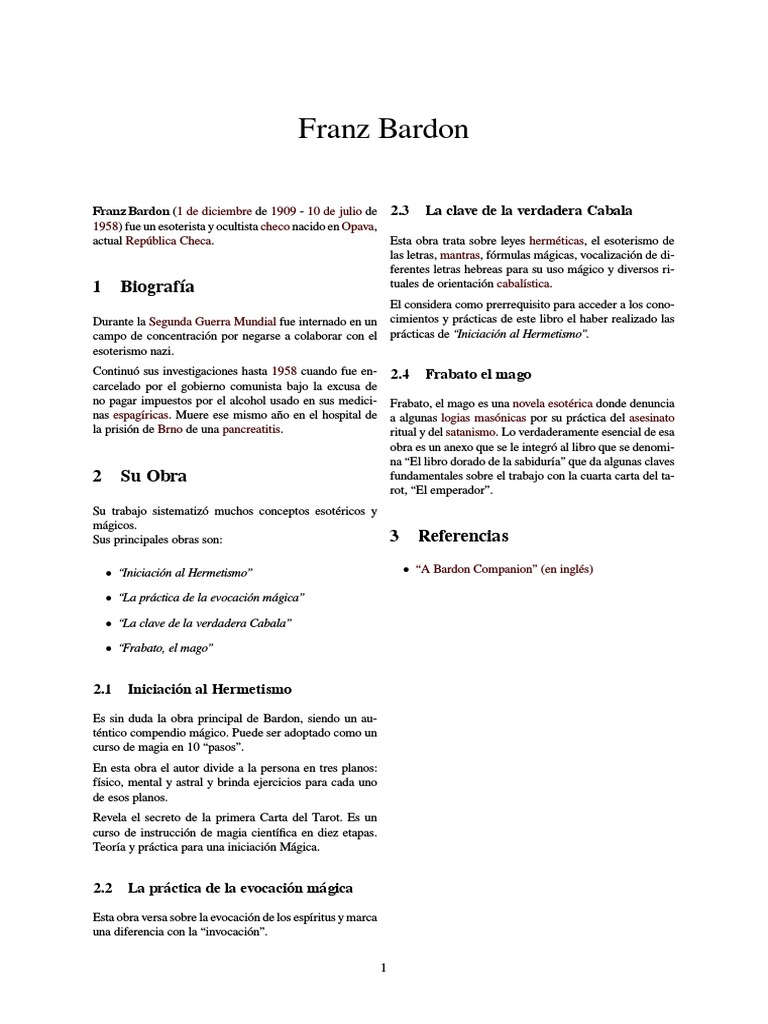 Franz Bardon | PDF | Espiritualidad | Paranormal