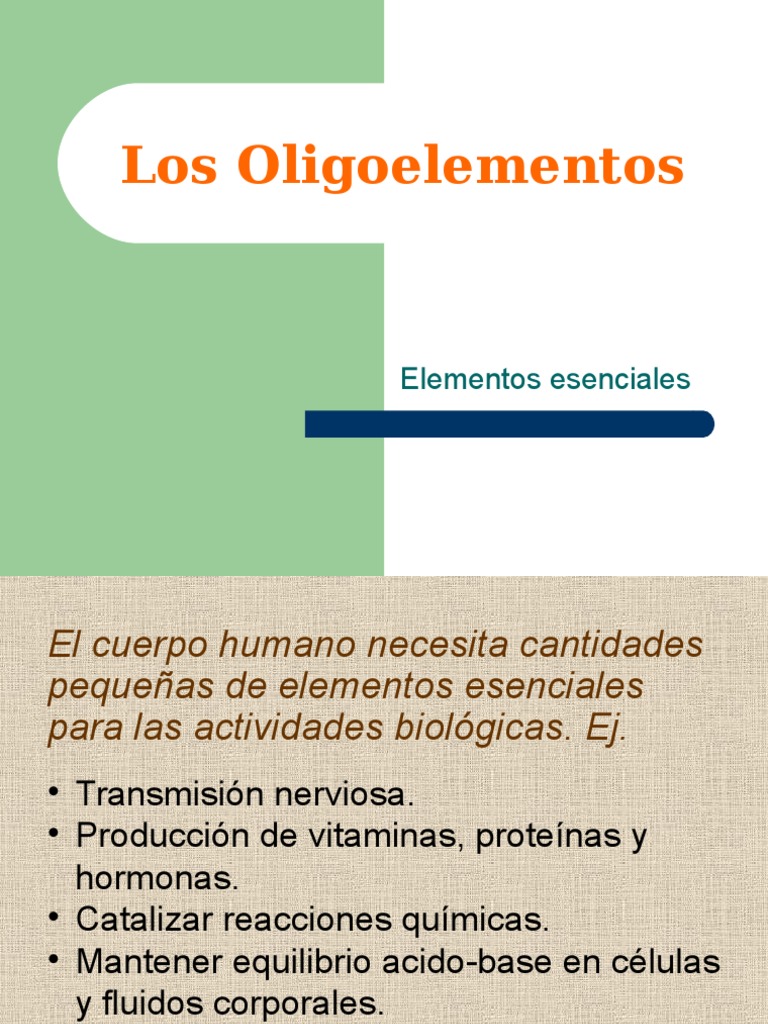 Los Oligoelementos | Calcio | Química