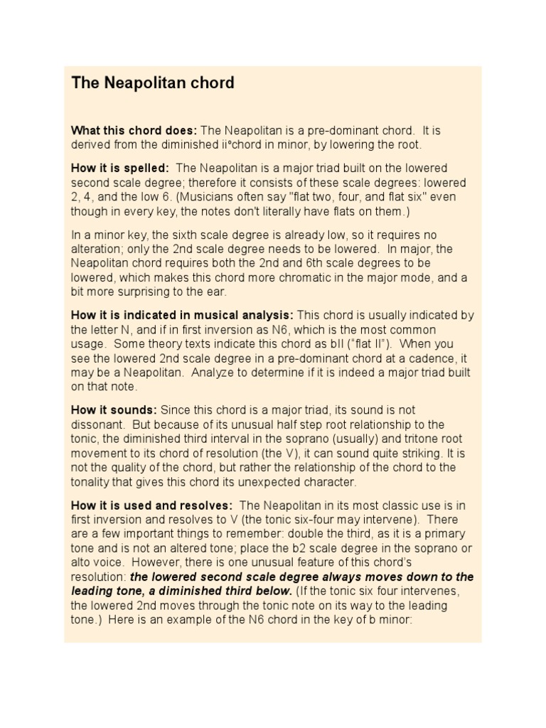 The Neapolitan Chord | PDF | Chord (Music) | Scale (Music)