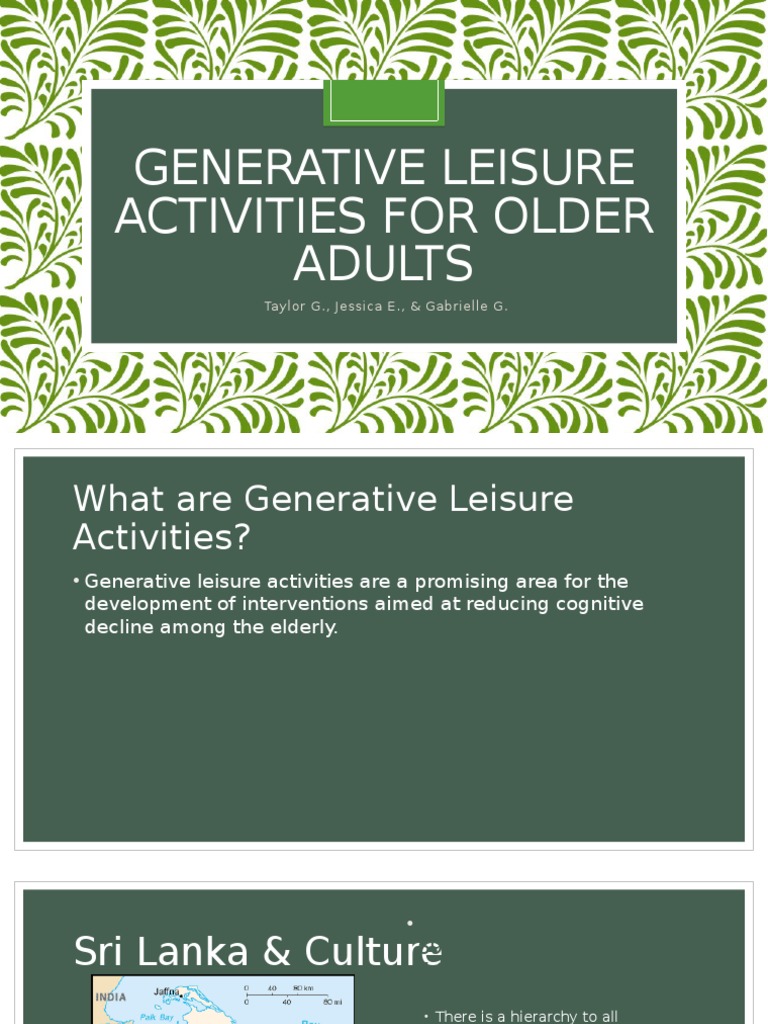 Generative Leisure Activities for Seniors | PDF