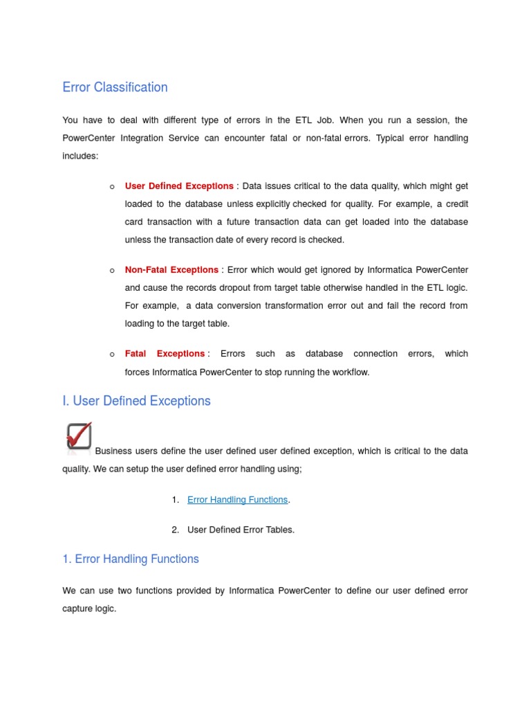 Informatica Error Classification | PDF | Database Transaction | Sql