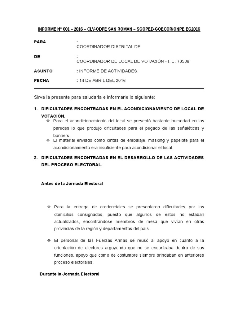 Informe Final Raul | PDF | Votación | Gobierno