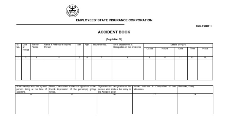 Employee Accident Record Form | PDF