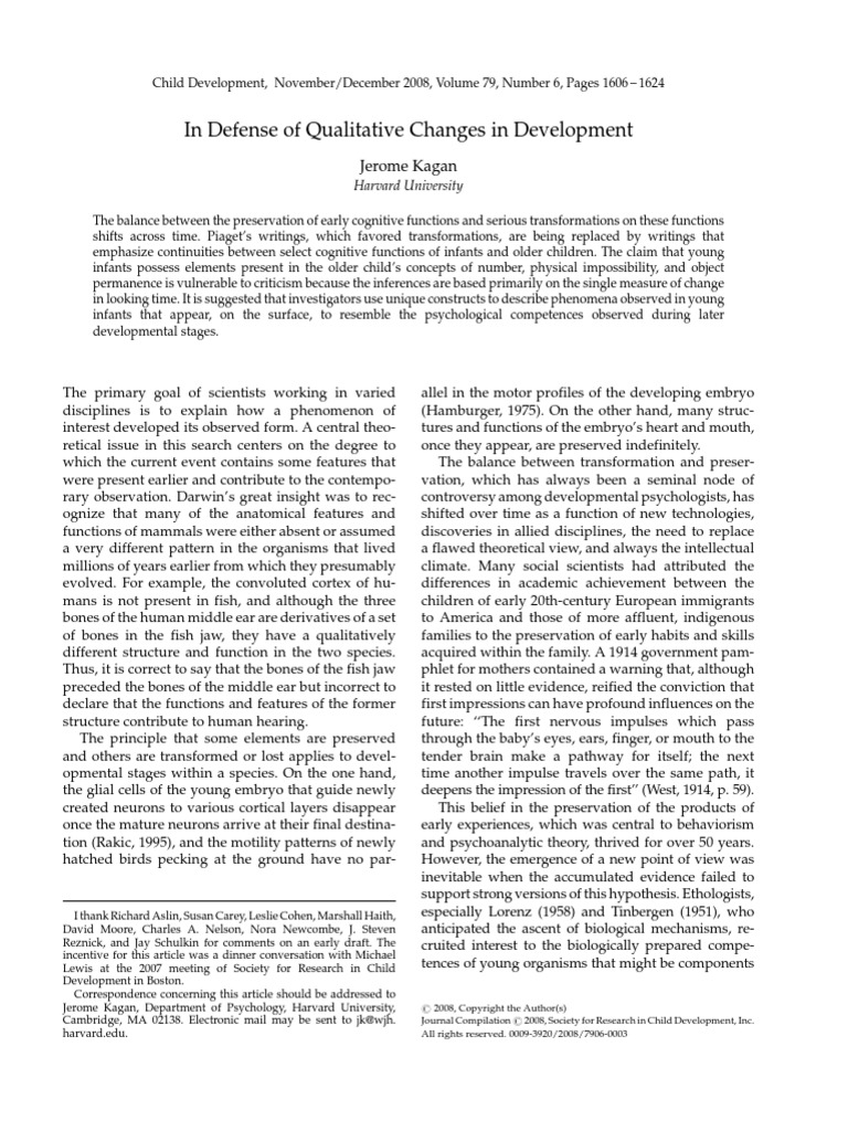 Kagan-2008-Child Development | PDF | Schema (Psychology) | Perception