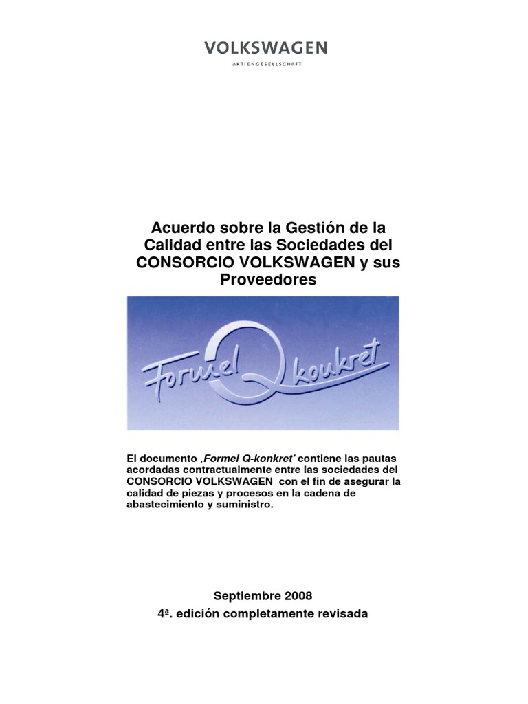 Formel Q New Parts Integral QPN 2006 | PDF | Calidad (comercial ...