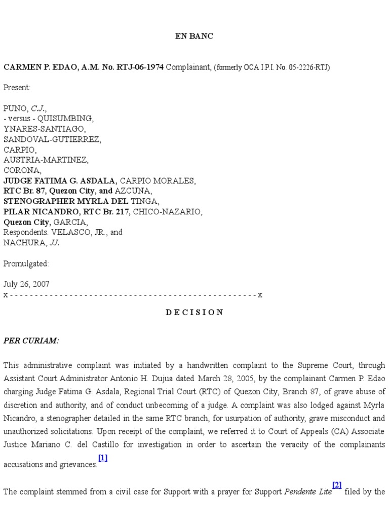 Edano v. Asdala | PDF | Contempt Of Court | Judiciaries