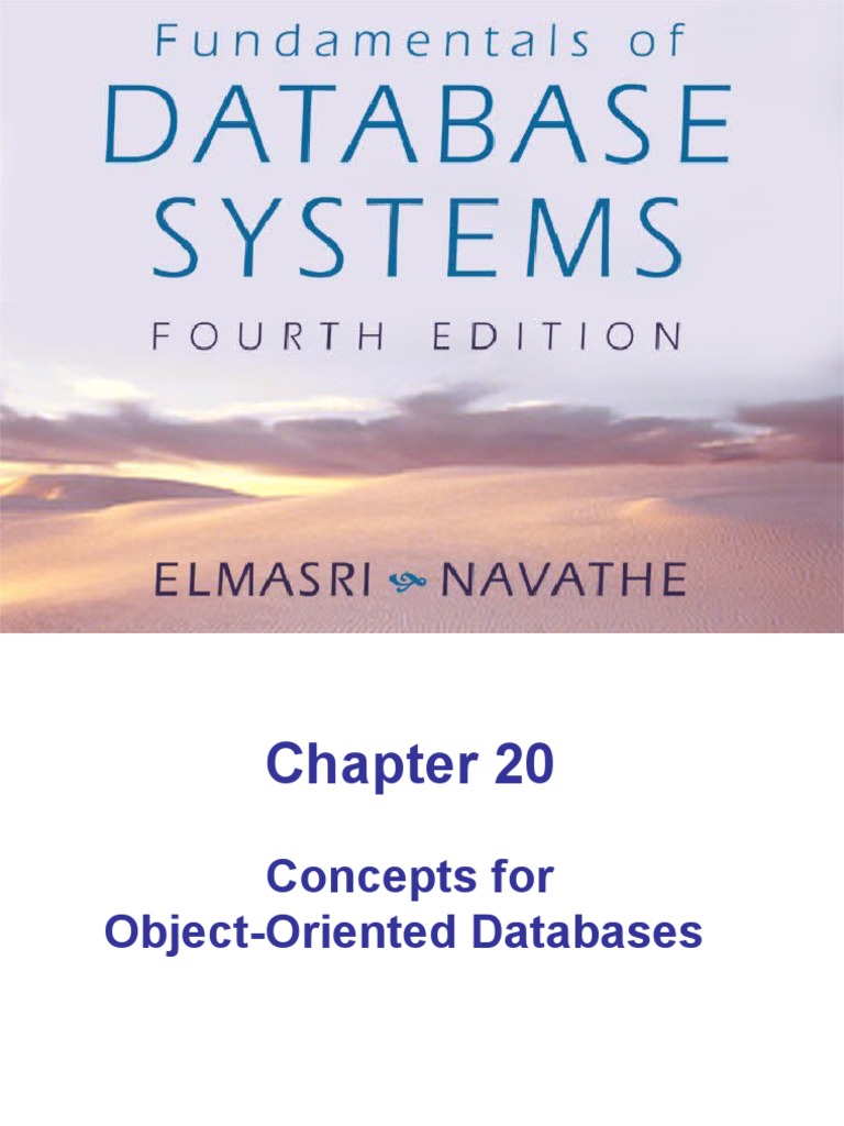Chap20-Concepts For Object-Oriented Databases | PDF