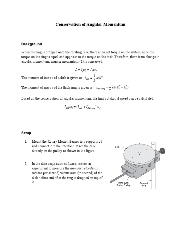 Angular Momentum Conservation | PDF | Rotation Around A Fixed Axis ...