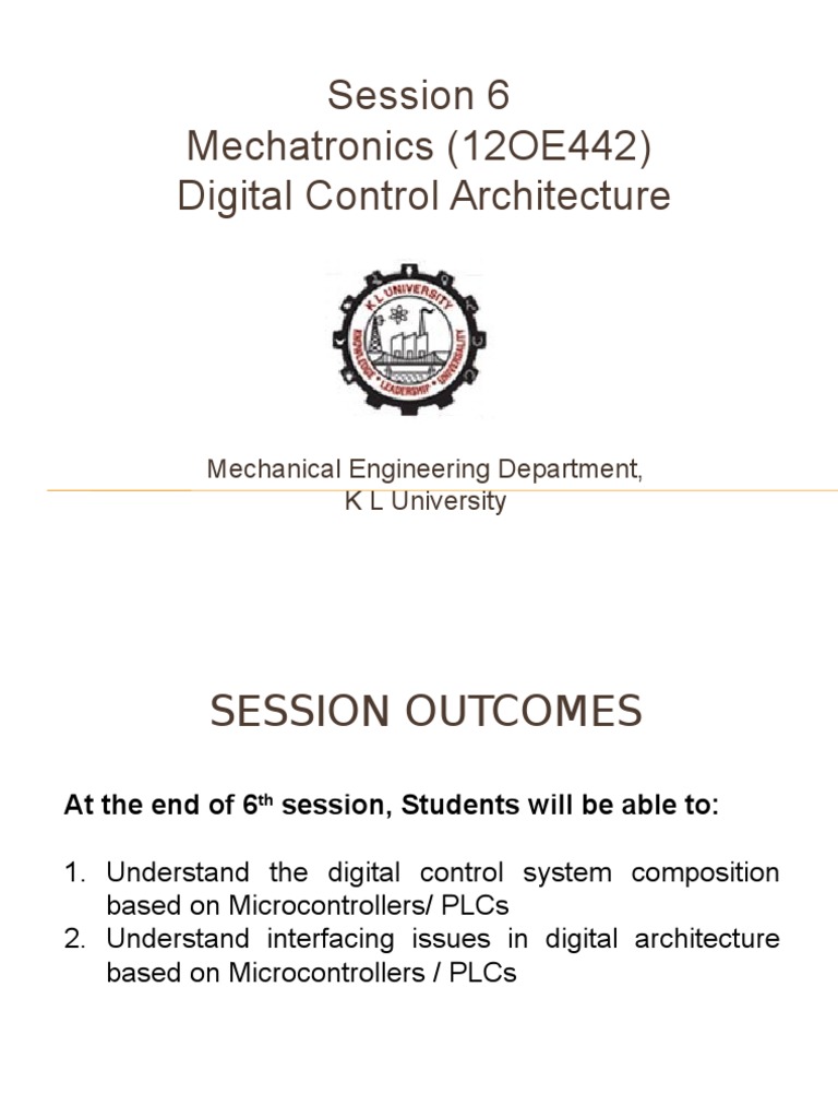 Mechatronics Session 6 Microcontroller N PLC | PDF | Microcontroller ...