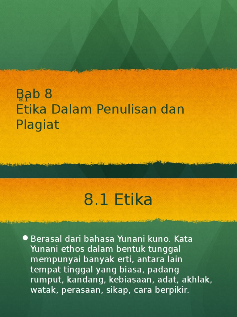 Tajuk 8 Etika Dalam Penulisan Dan Plagiat | PDF